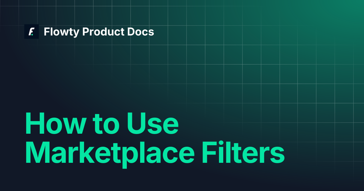 How to Use Marketplace Filters | Flowty Product Docs